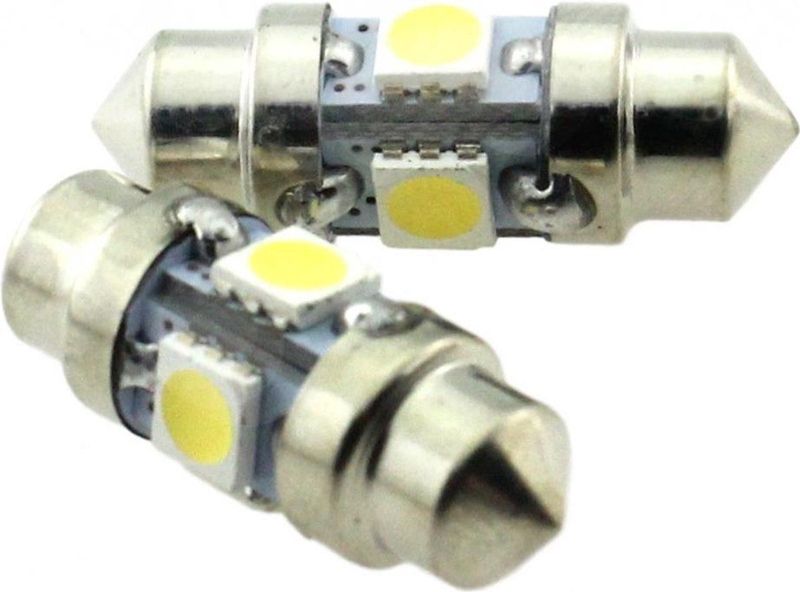 C5W autolamp 2 stuks | LED festoon 31mm | 4-SMD daglichtwit 6000K | 12 Volt - 1.5 Watt kopen ...